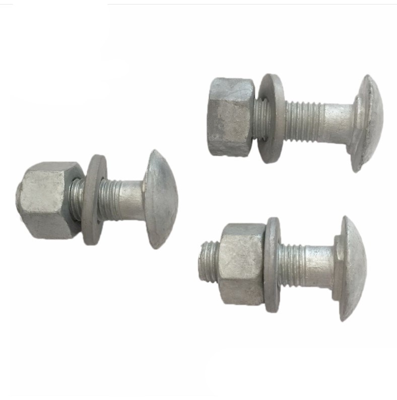 Hot dip galvanized (HDG) 5/8" m16 Guardrail Bolts